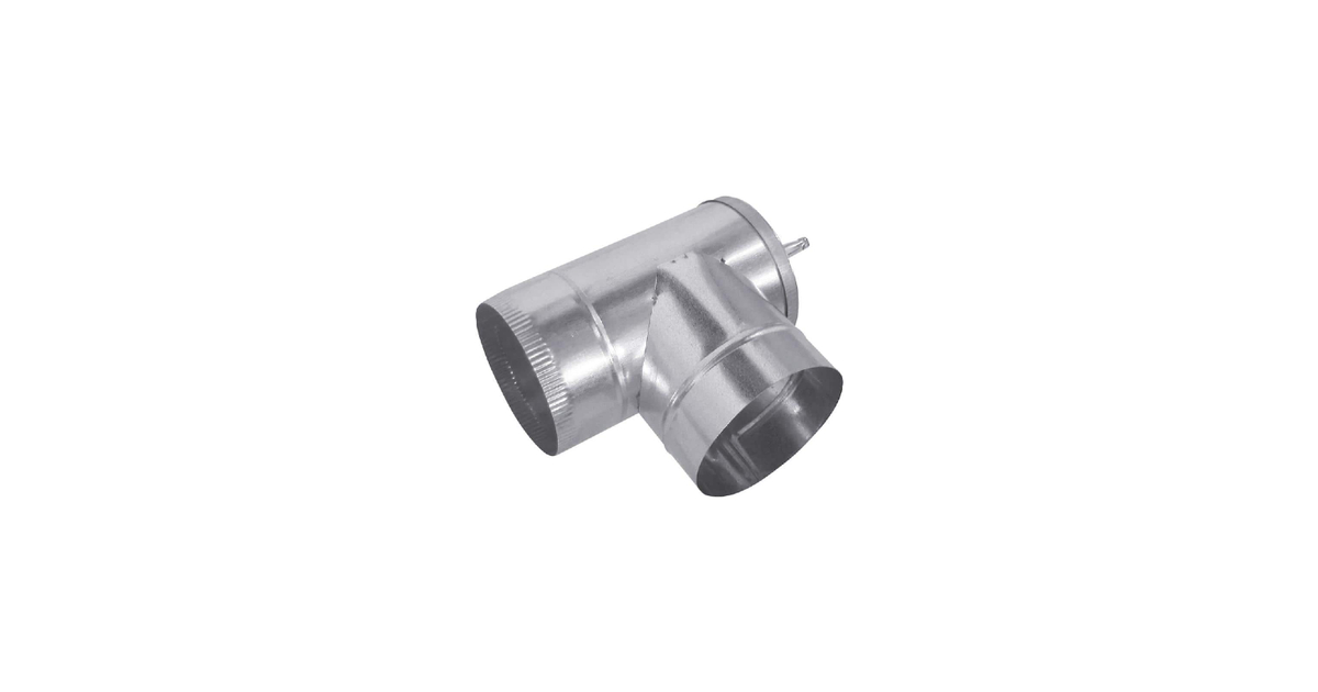 Galvanized 90° flue pipe elbow